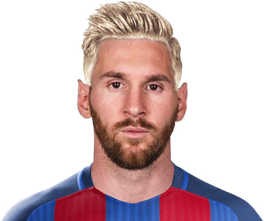 Congratulations! The PNG Image Has Been Downloaded (Messi Blonde Face ...
