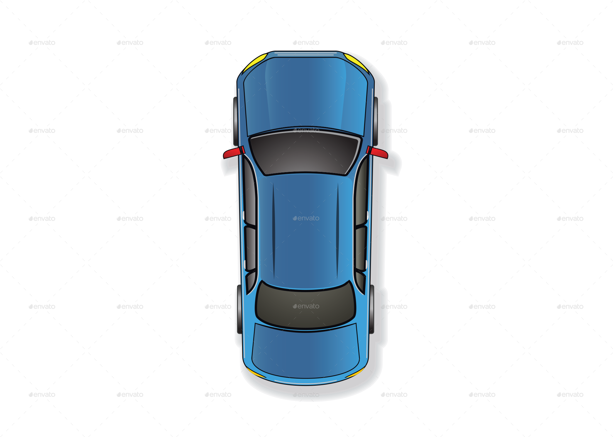Congratulations! The PNG Image Has Been Downloaded (Top View Car Vector ...