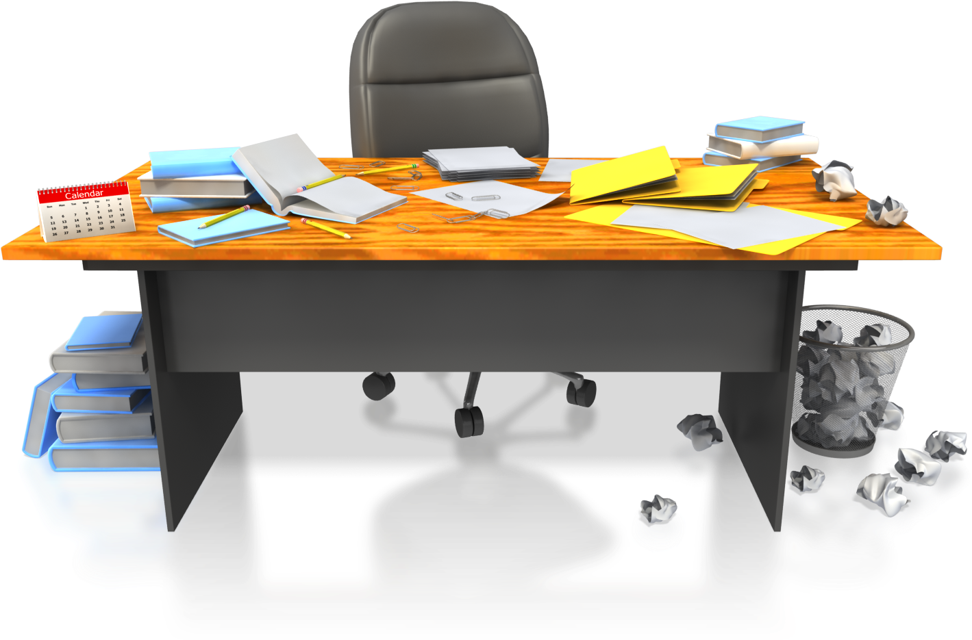 Congratulations! The PNG Image Has Been Downloaded (Messy Office Desk ...