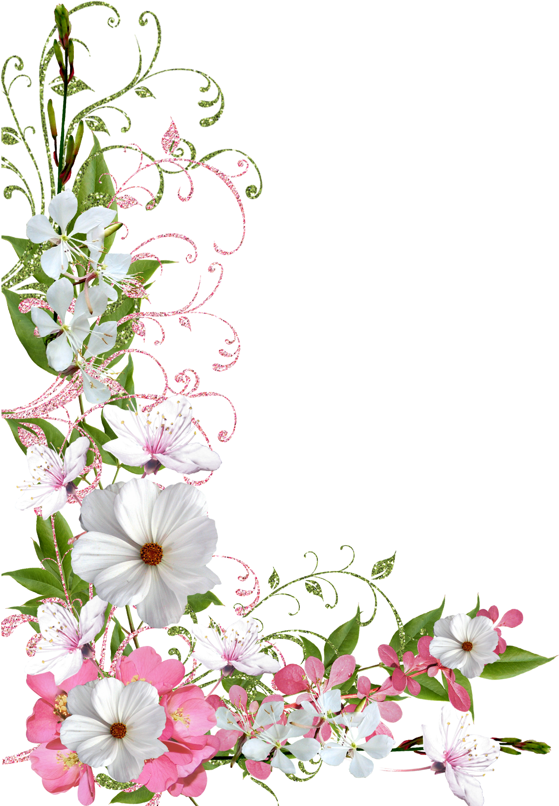 Congratulations! The PNG Image Has Been Downloaded (Border Flowers Clip ...