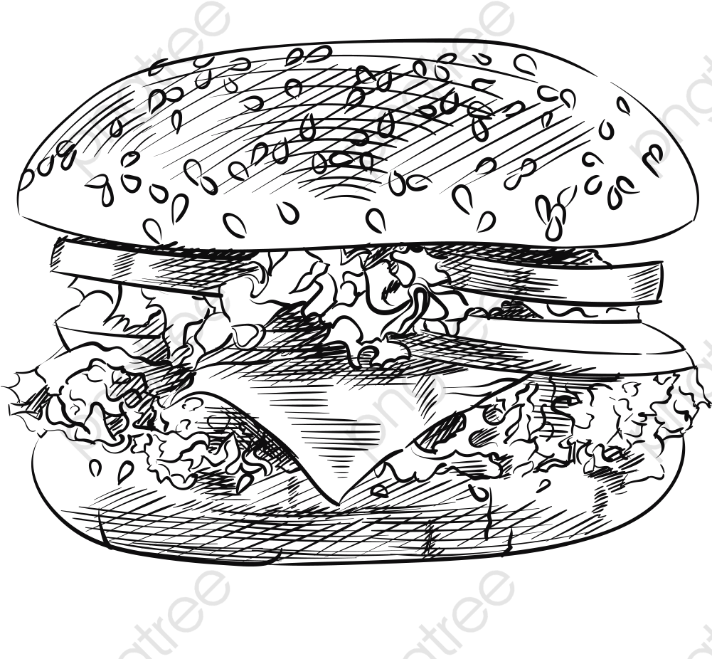 Congratulations! The PNG Image Has Been Downloaded (Hand Painted Burger ...