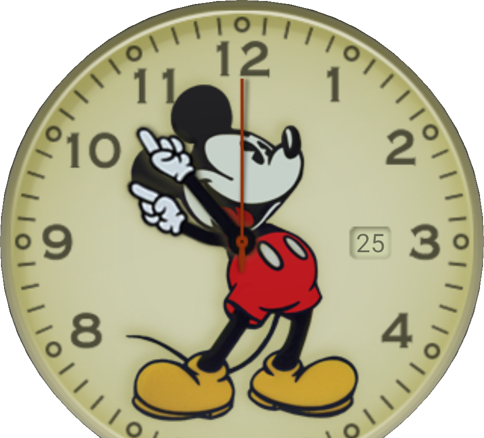Congratulations! The PNG Image Has Been Downloaded (Classic Mickey Mouse Watch Face, HD Png ...