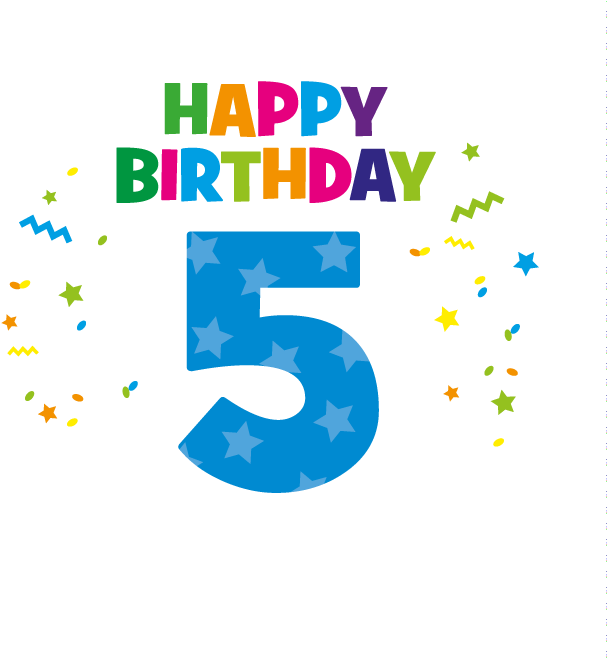 Congratulations! The PNG Image Has Been Downloaded (Pbd518 - Happy 5th Birthday Png, Transparent ...