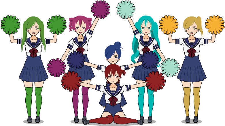 Yandere Simulator Cheerleaders , Png Download - Cheerleaders Yandere ...