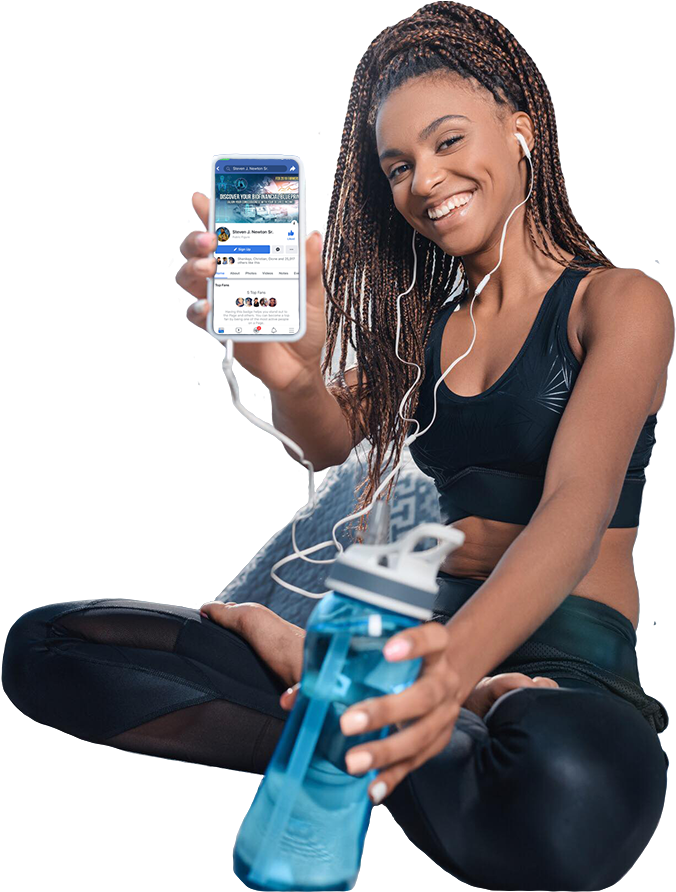Congratulations! The PNG Image Has Been Downloaded (Girl Holding Phones ...