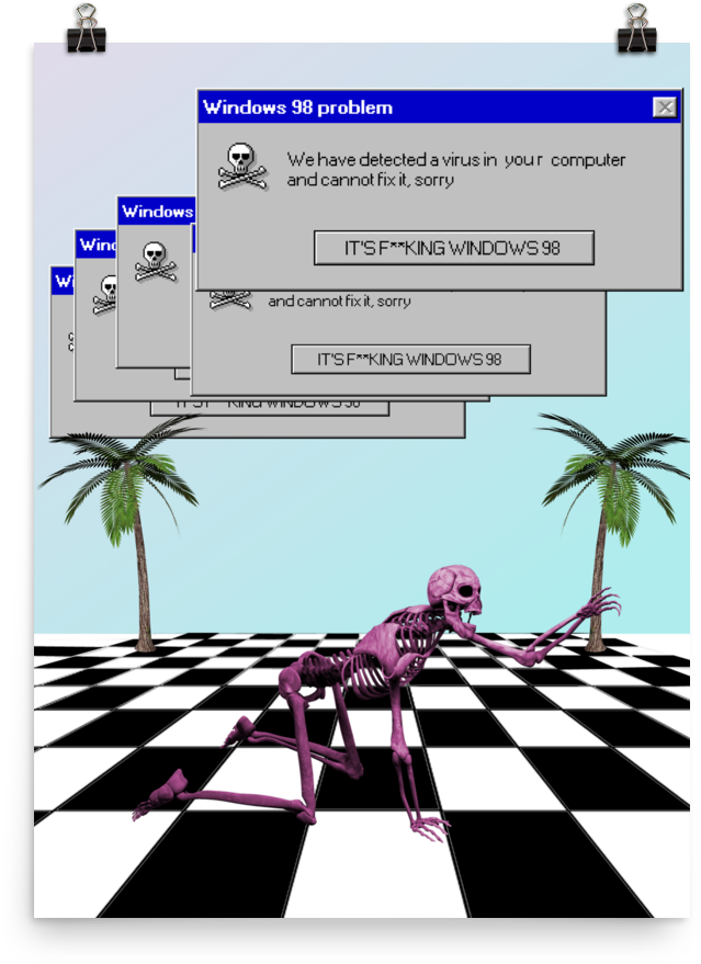 Congratulations! The PNG Image Has Been Downloaded (Windows 98 Error ...
