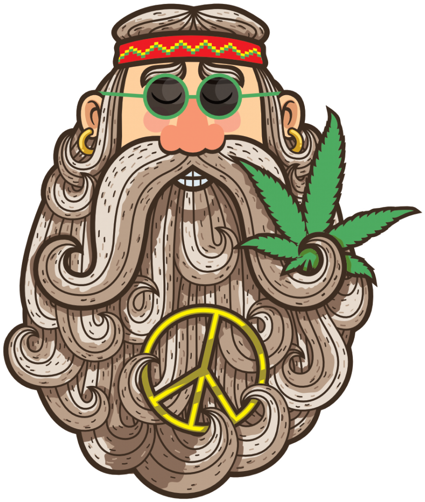 Congratulations! The PNG Image Has Been Downloaded (Weed Clipart Hippie ...