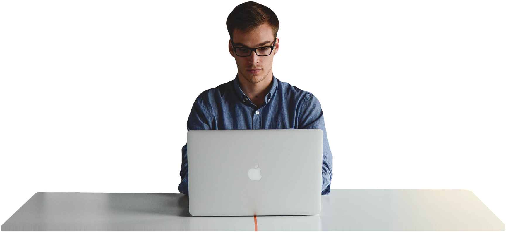 Congratulations! The PNG Image Has Been Downloaded (Man Working On Imac ...