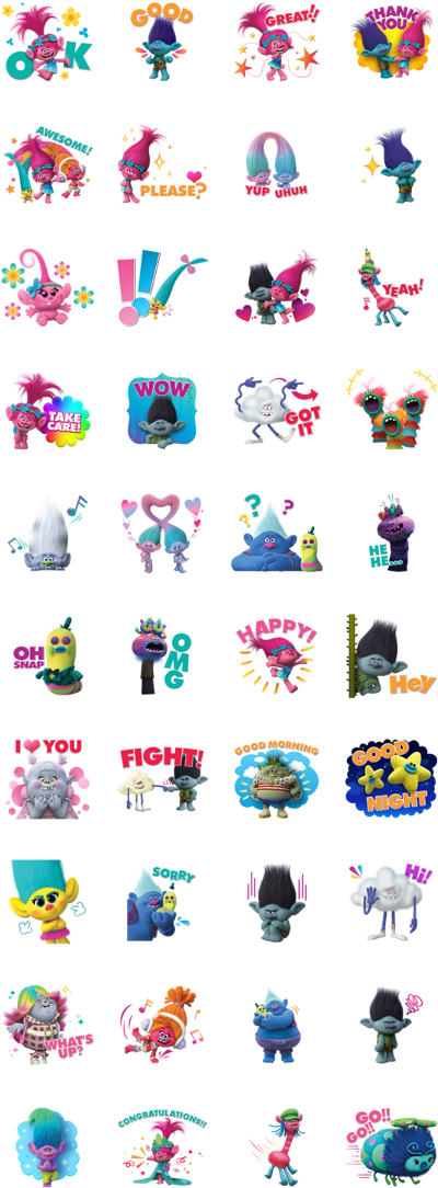 Congratulations! The PNG Image Has Been Downloaded (Trolls Stickers ...