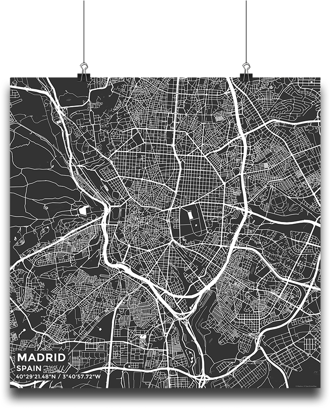 Congratulations! The PNG Image Has Been Downloaded (Madrid Map Poster ...