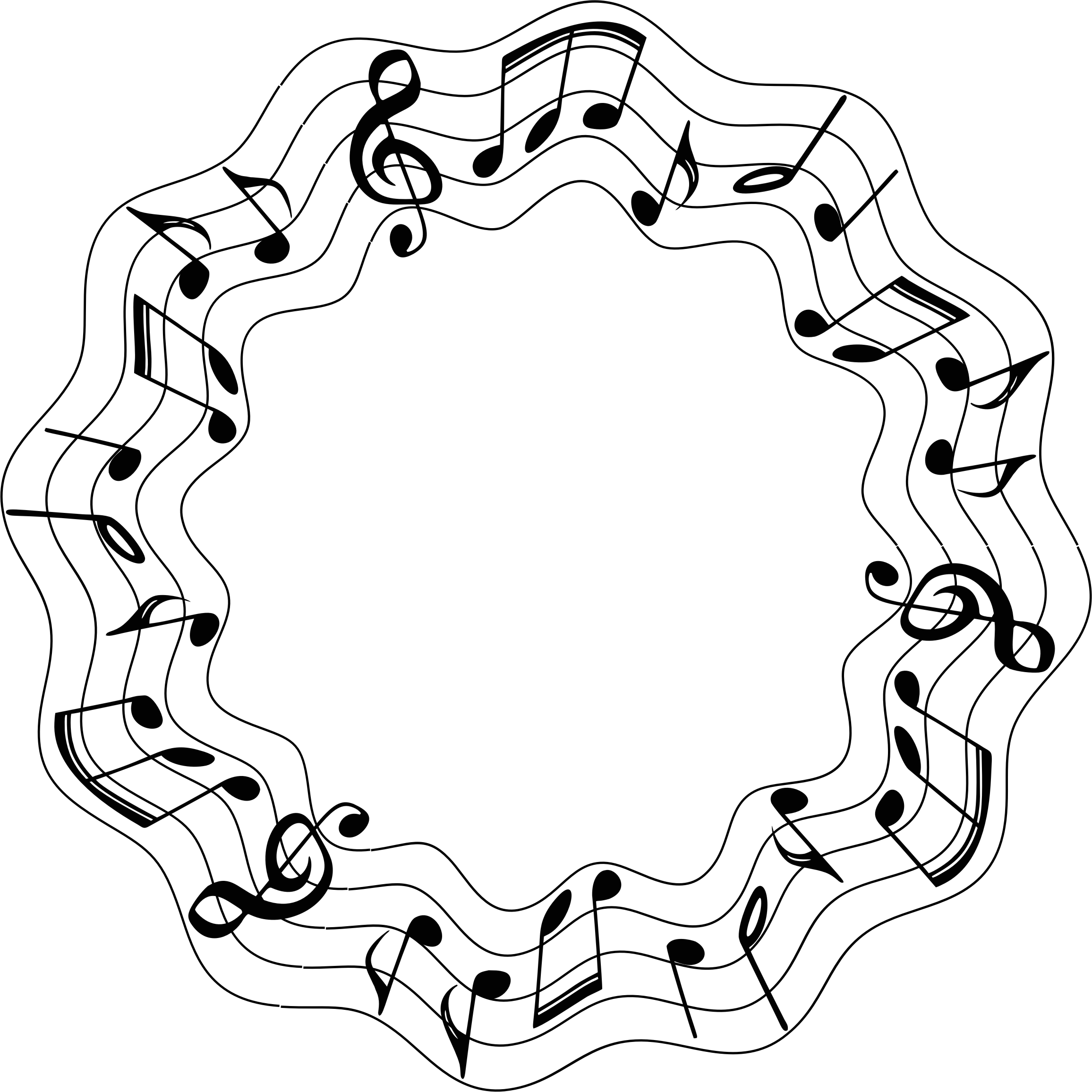 Congratulations! The PNG Image Has Been Downloaded (Music Notes Circle ...