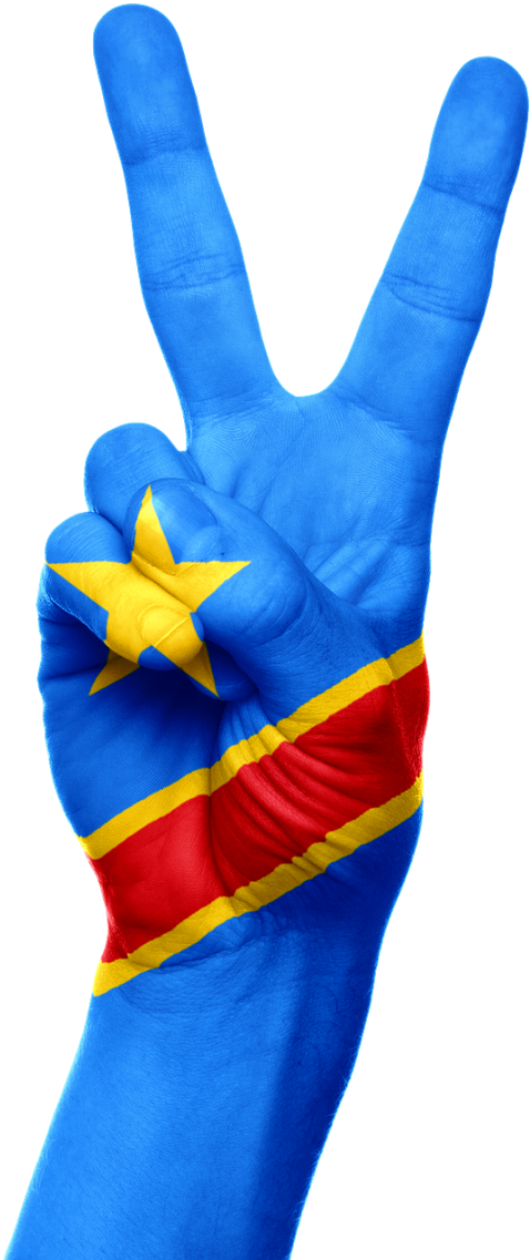 Congratulations! The PNG Image Has Been Downloaded (Congo Flag Hand ...