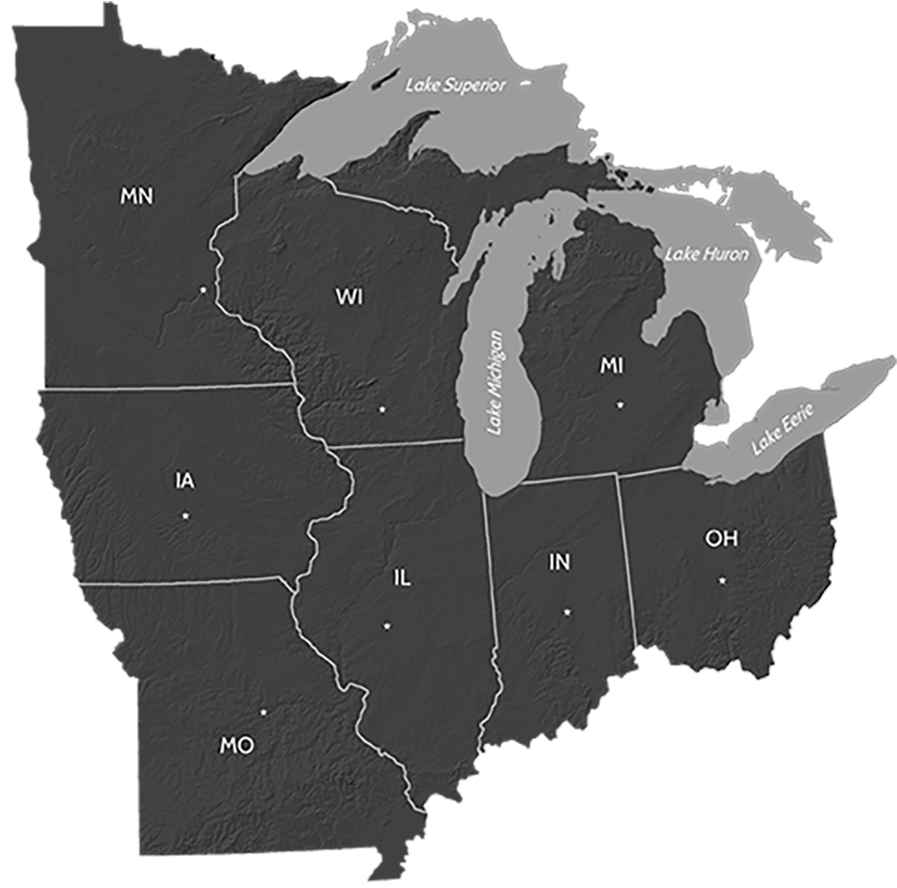 Congratulations! The PNG Image Has Been Downloaded (Map Of The Midwest ...