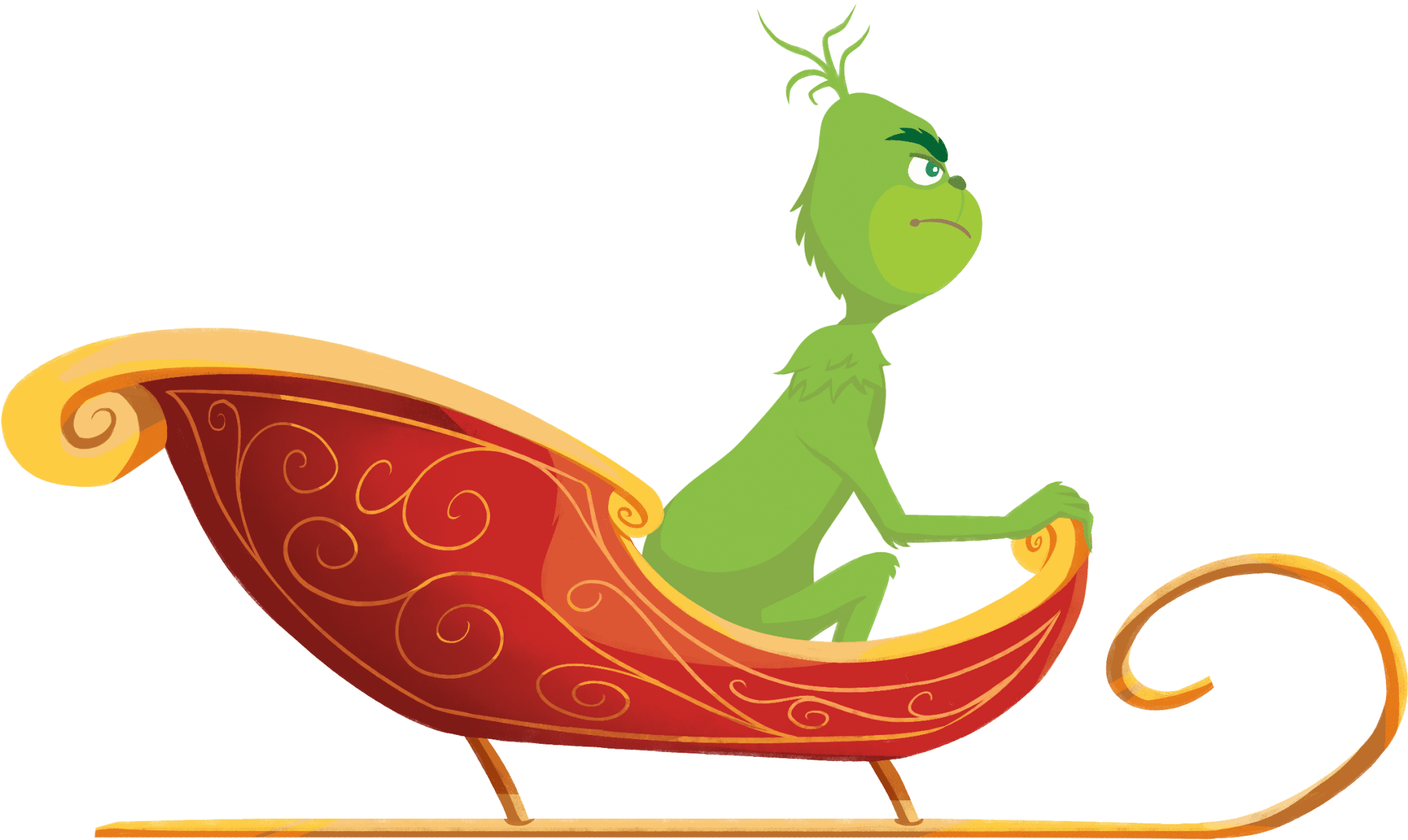 Congratulations! The PNG Image Has Been Downloaded (Grinch In A Sleigh ...