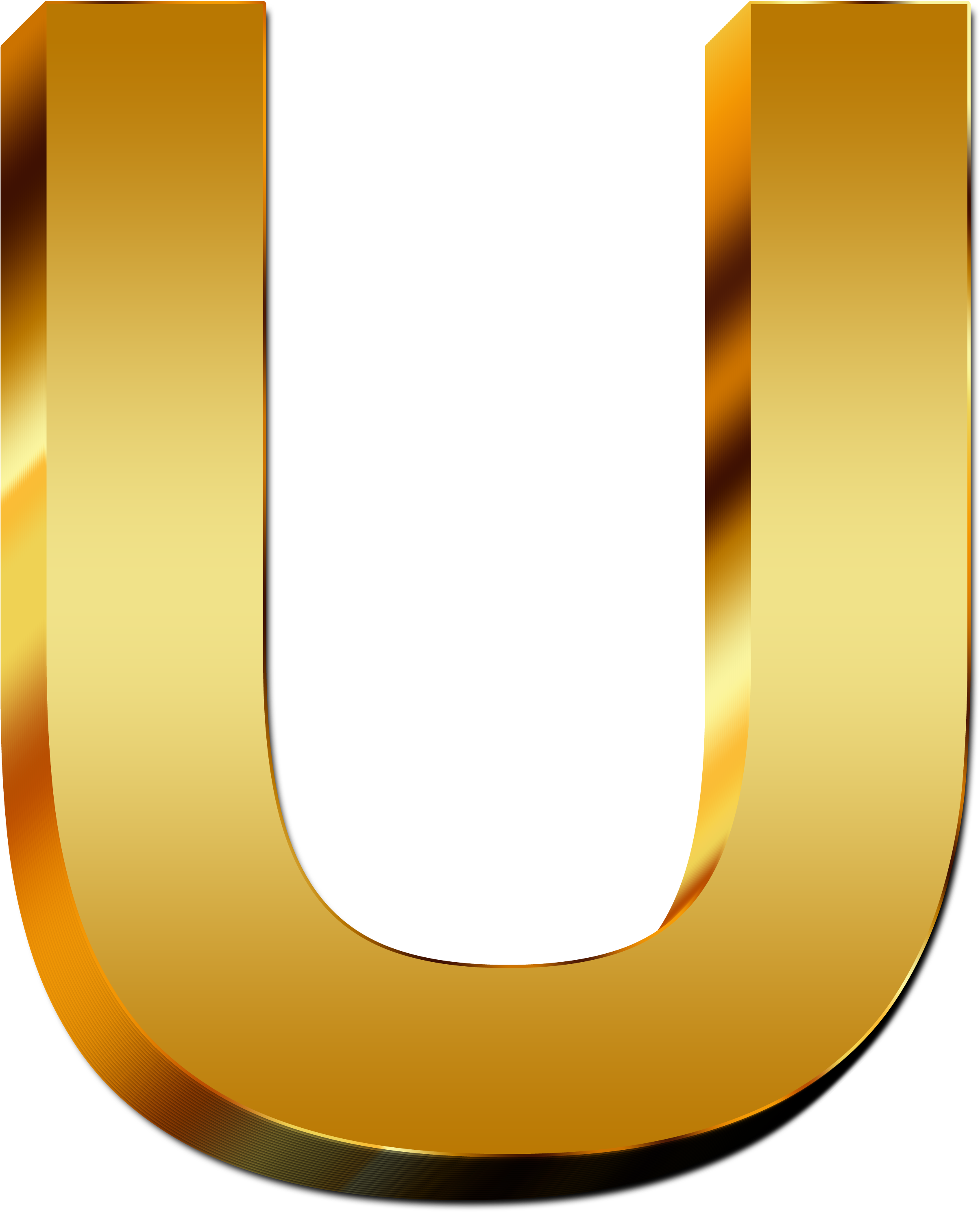 Congratulations! The PNG Image Has Been Downloaded (Gold Letter U Png ...