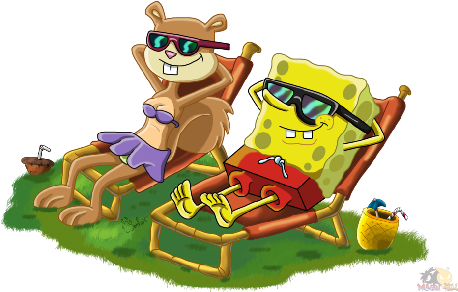 Congratulations! The PNG Image Has Been Downloaded (Sandy And Spongebob ...