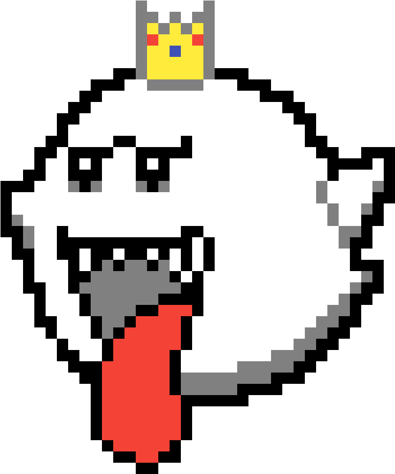 Congratulations! The PNG Image Has Been Downloaded (Mario Boo Pixel Art ...