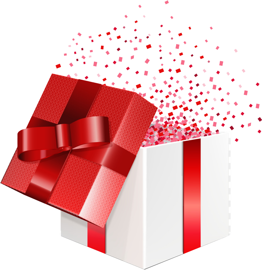 Congratulations! The PNG Image Has Been Downloaded (Open Gift Box Png ...
