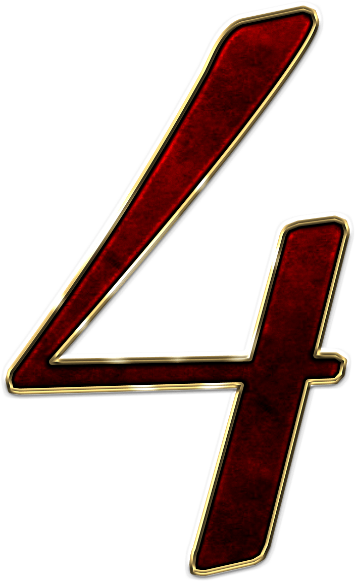 Congratulations! The PNG Image Has Been Downloaded (Number 4 Red ...