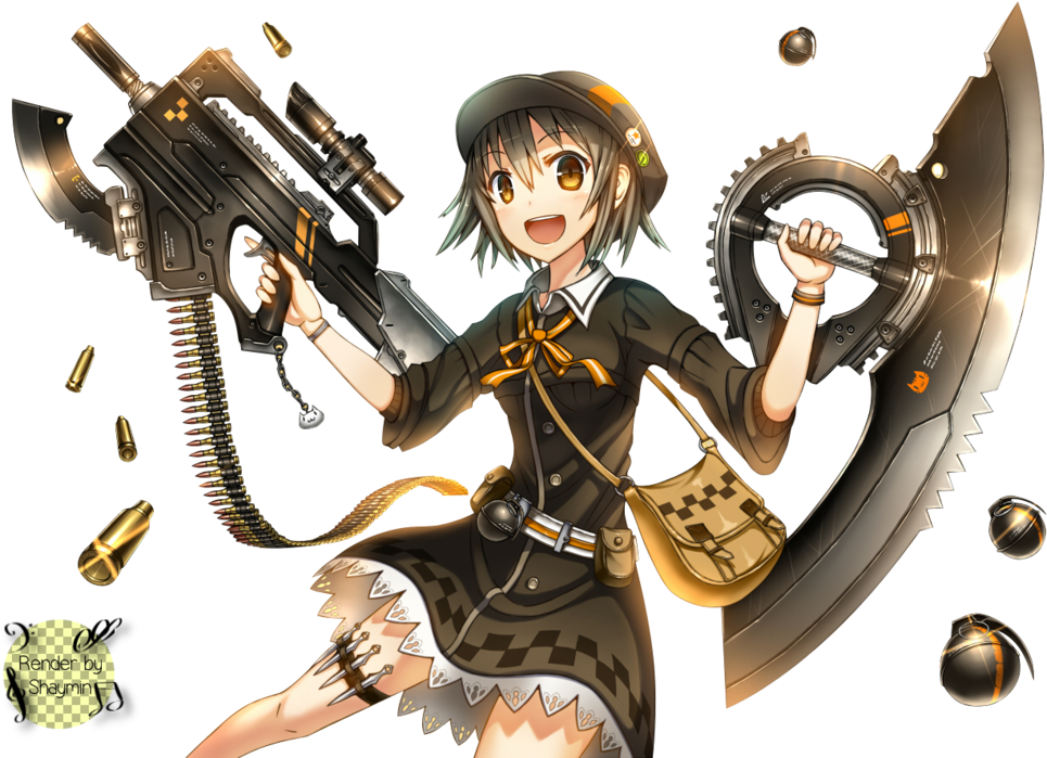 Congratulations! The PNG Image Has Been Downloaded (Gun Girl Render By ...