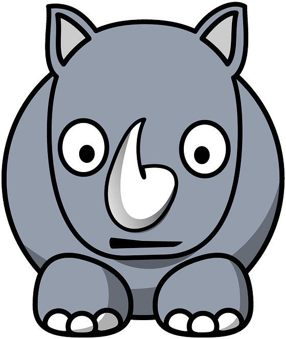Congratulations! The PNG Image Has Been Downloaded (Cartoon Rhino ...