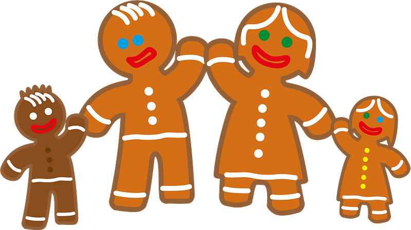 Congratulations! The PNG Image Has Been Downloaded (Gingerbread Family ...