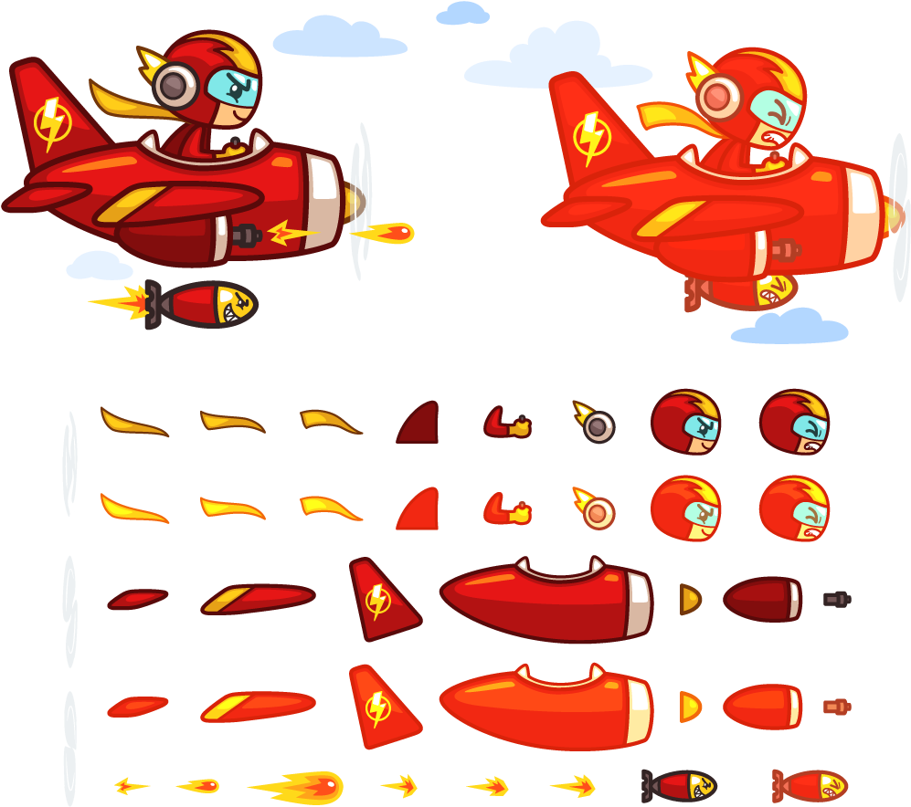 Congratulations! The PNG Image Has Been Downloaded (Red Plane Sprite ...