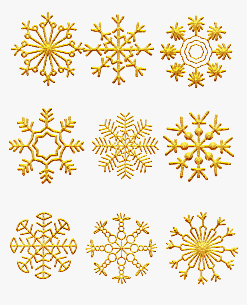Gold Snowflake Background