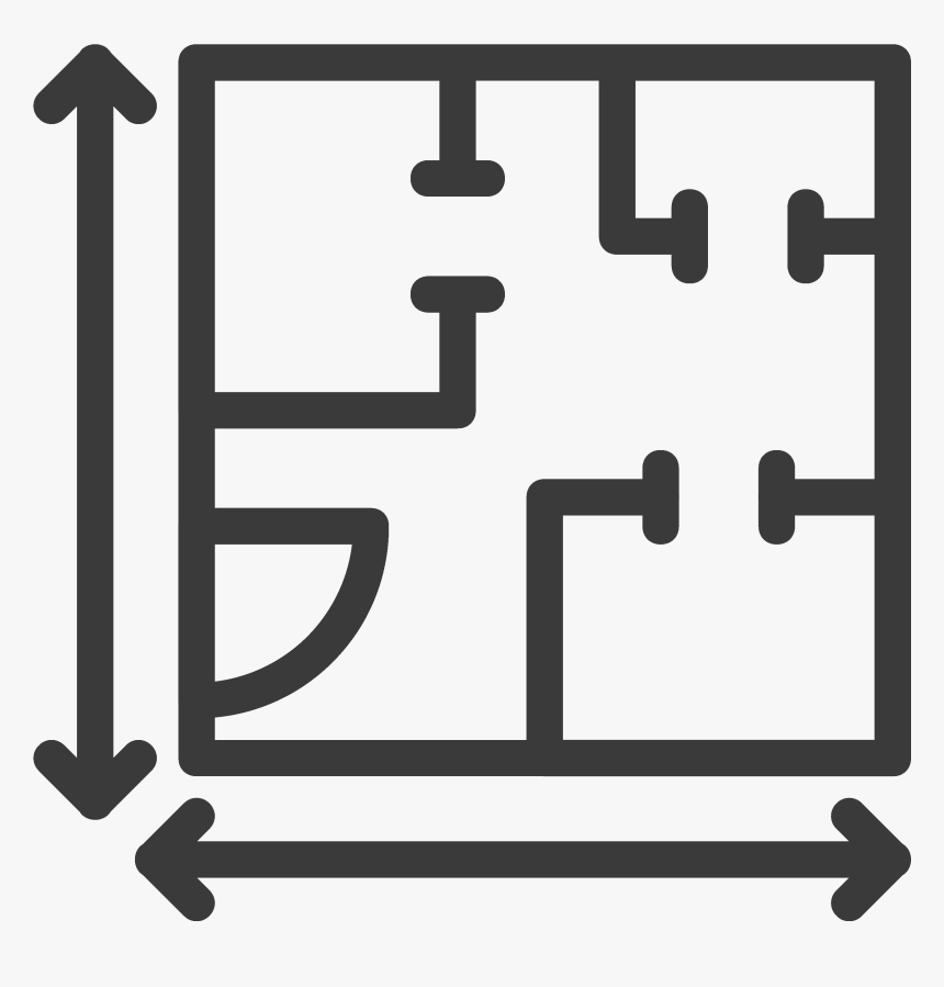 Blueprint With Square Feet Measurements Icon - Icon For Square Feet, HD ...