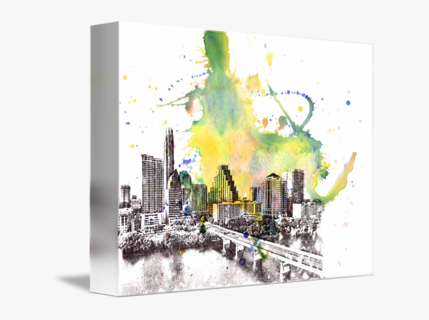 Austin Cityscape Skyline Art Painting By Isabelle Dillard - Austin ...