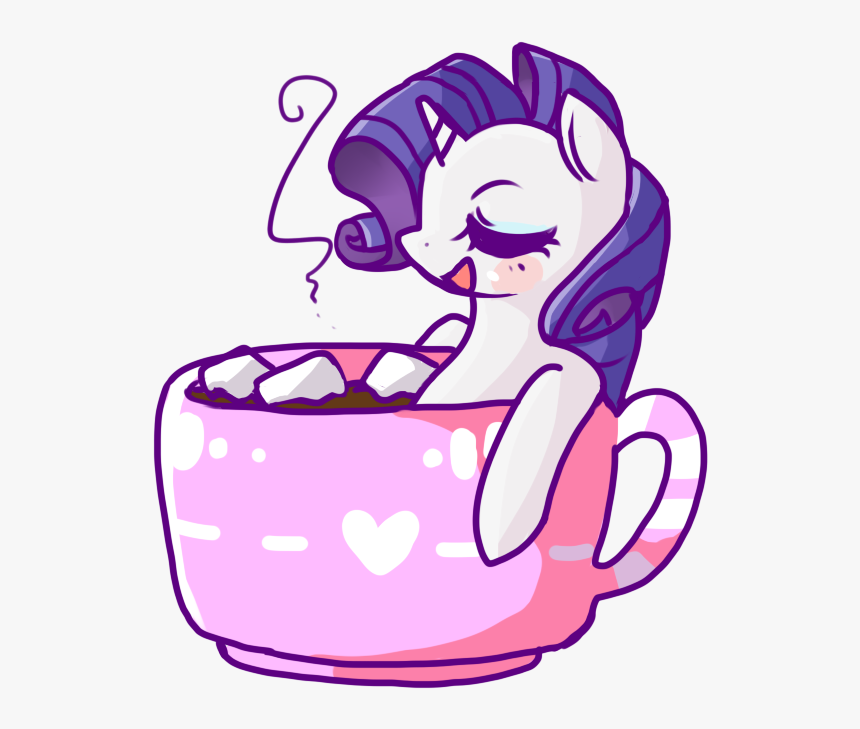 Artist Matcharoll Of Pony Drink Chocolate - Mlp Rarity With Marshmallow ...