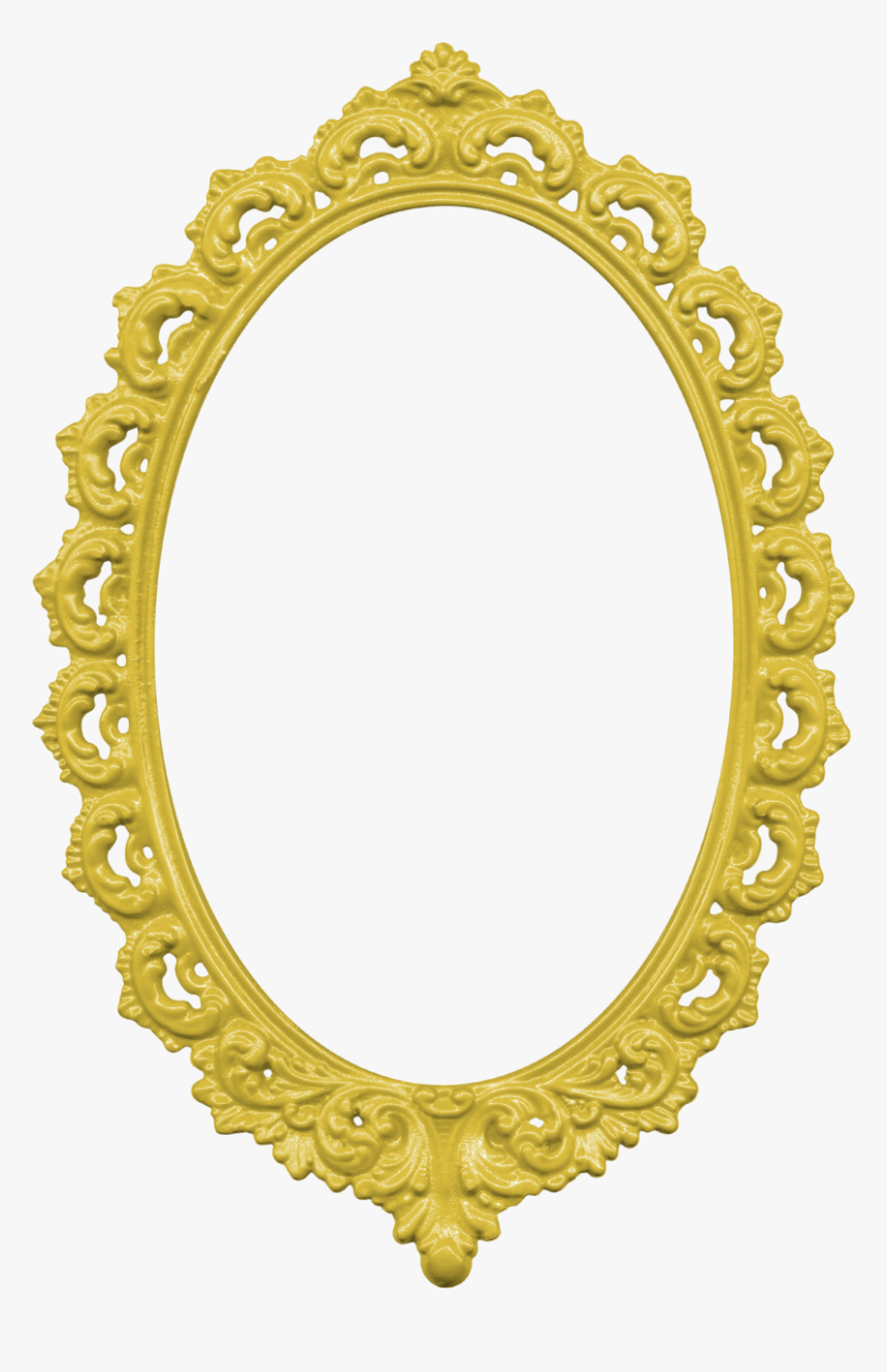 Clip Art De Marco Dorado Ovalado