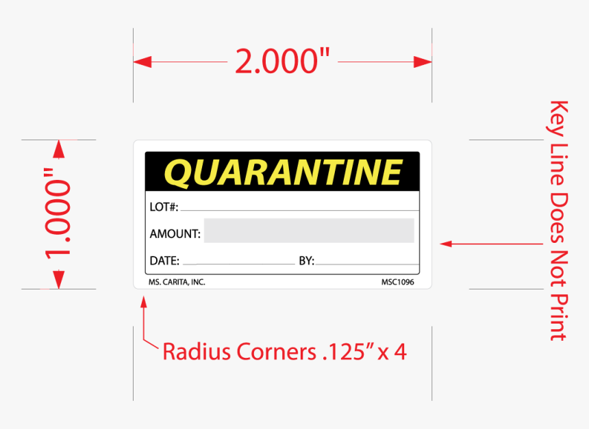Quarantine Lot Labels - Carmine, HD Png Download , Transparent Png ...