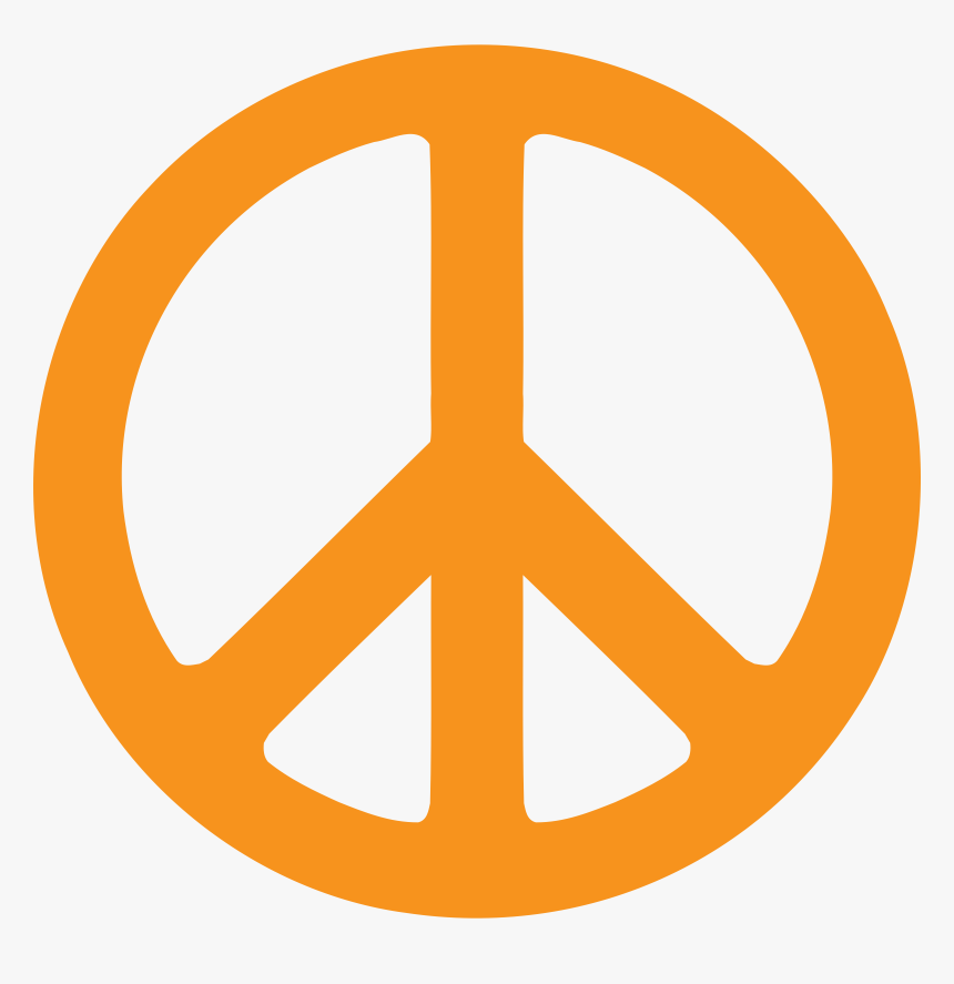 Peace Symbol Transparent - Orange Peace Sign, HD Png Download ...