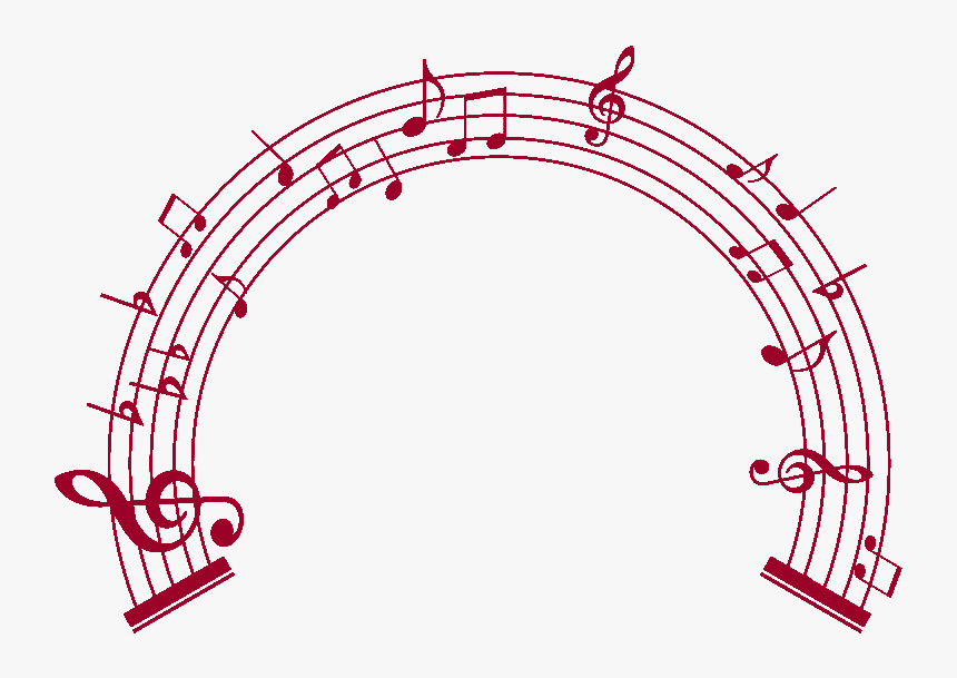 Musical Notes Graphics - Music Notes Half Circle, HD Png Download ...
