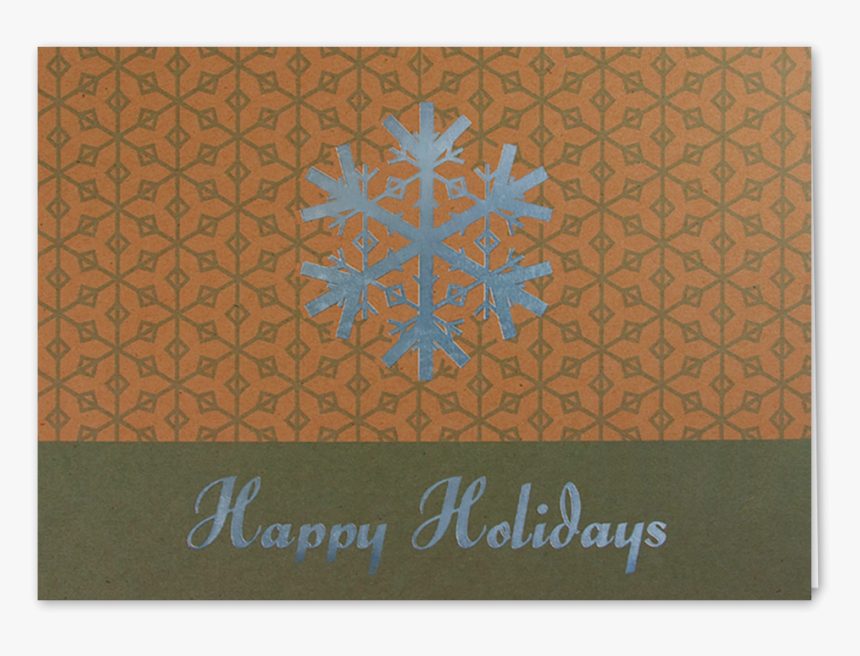 Picture Of Silver Snowflake Greeting Card, HD Png Download ...