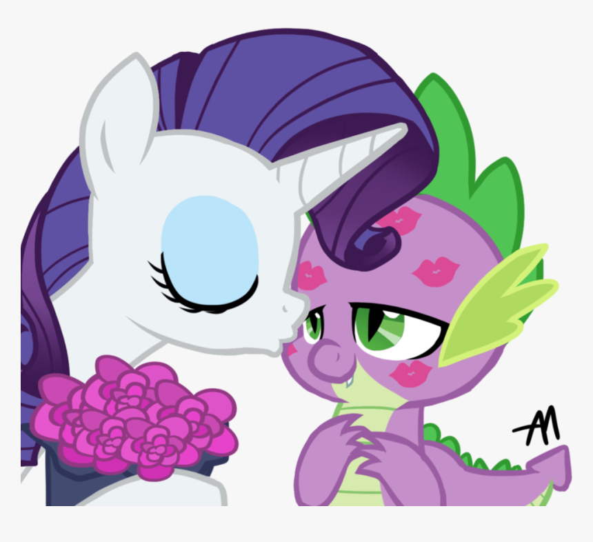 Rarity And Spike Kiss