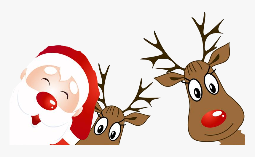 Santa And Reindeer Clipart , Png Download - Merry Christmas From The ...