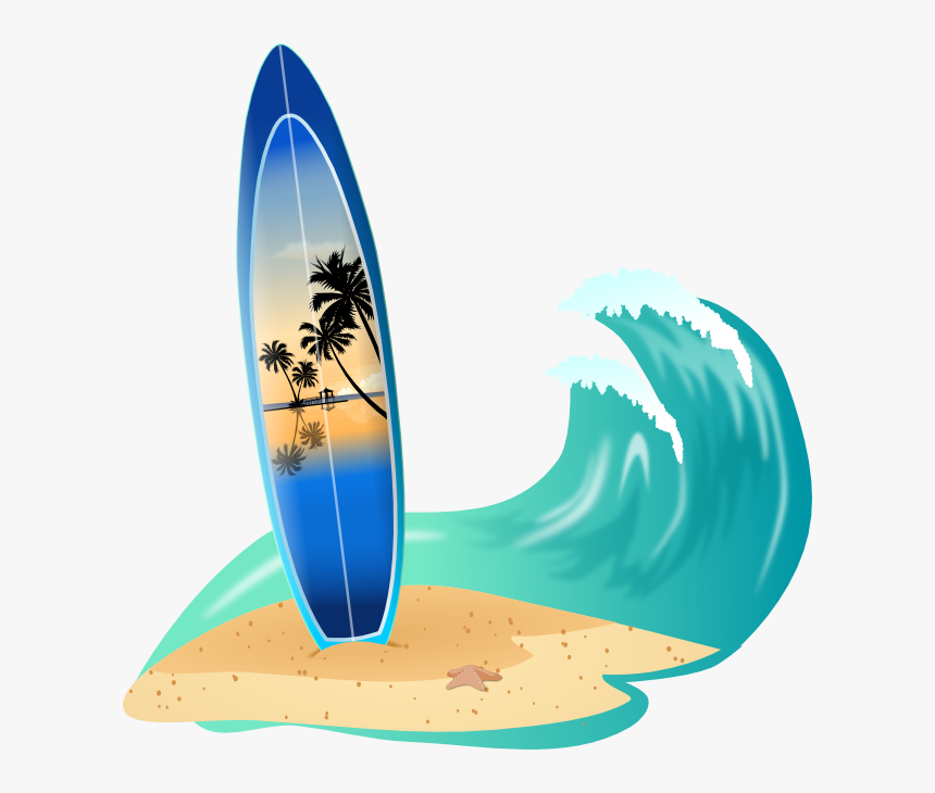 Surfboard Clipart Transparent - Happy Birthday Surfer, HD Png Download ...