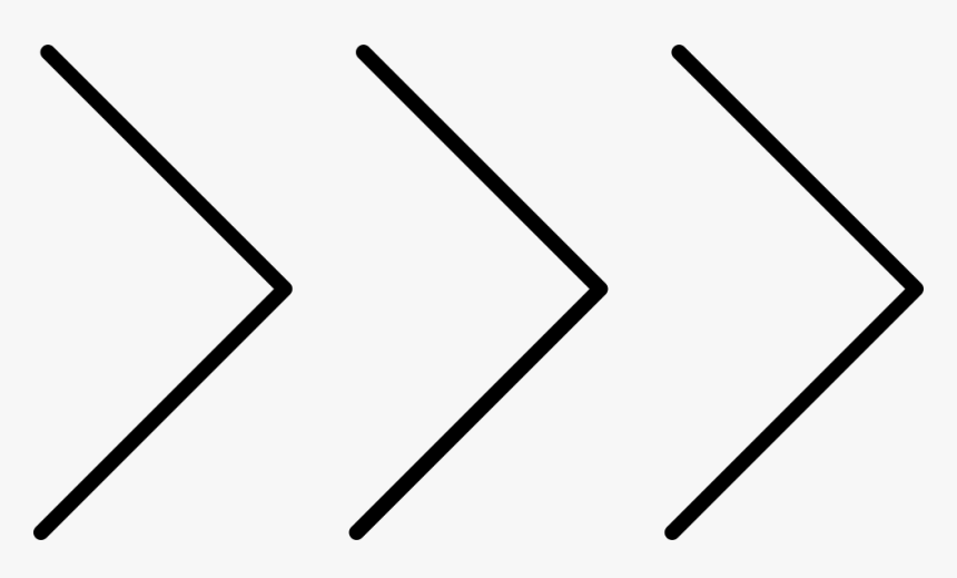 Three Chevron Arrows Pointing Right - Three Chevron Arrows, HD Png ...