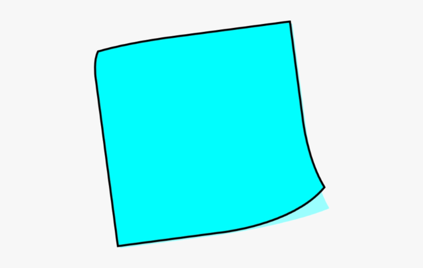 Images Of Blank Blue - Blank Sticky Note Clipart, HD Png Download ...