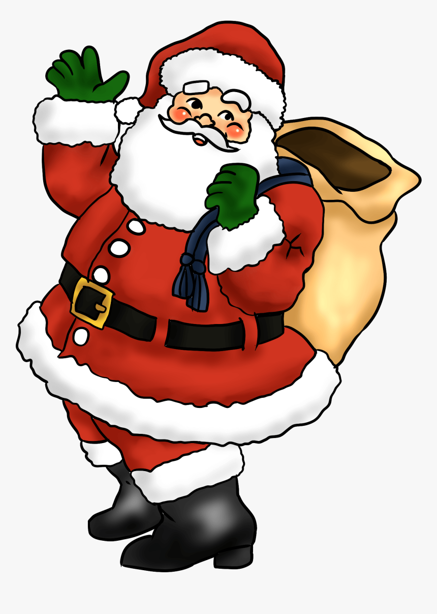 Christmas Santa And Reindeer Clipart - Santa Clipart, HD Png Download ...