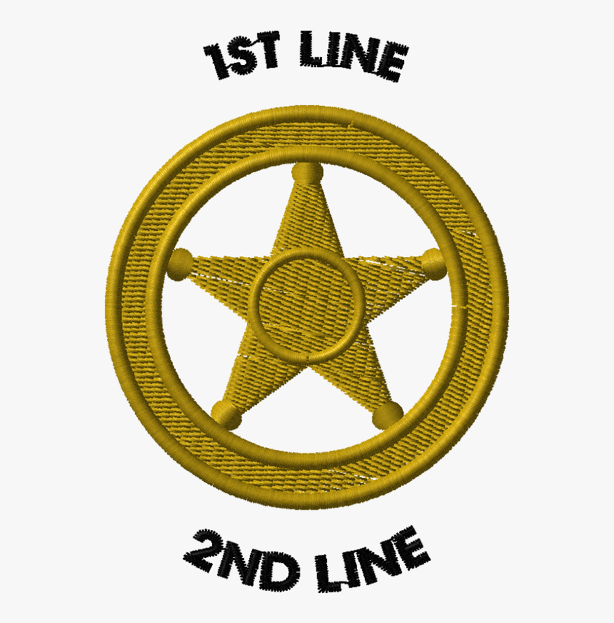 Deco Stk Emb Le Badge 5pt Star Circle Gold - Lone Star Stone, HD Png ...