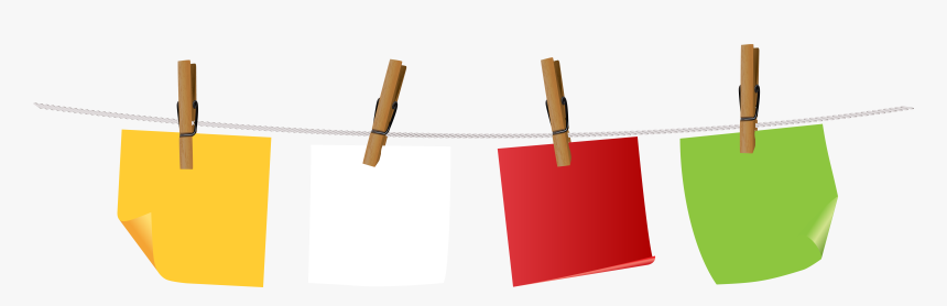 Sticky Notes Hanging On Rope Png Clip Art - Sticky Notes Clipart Png ...