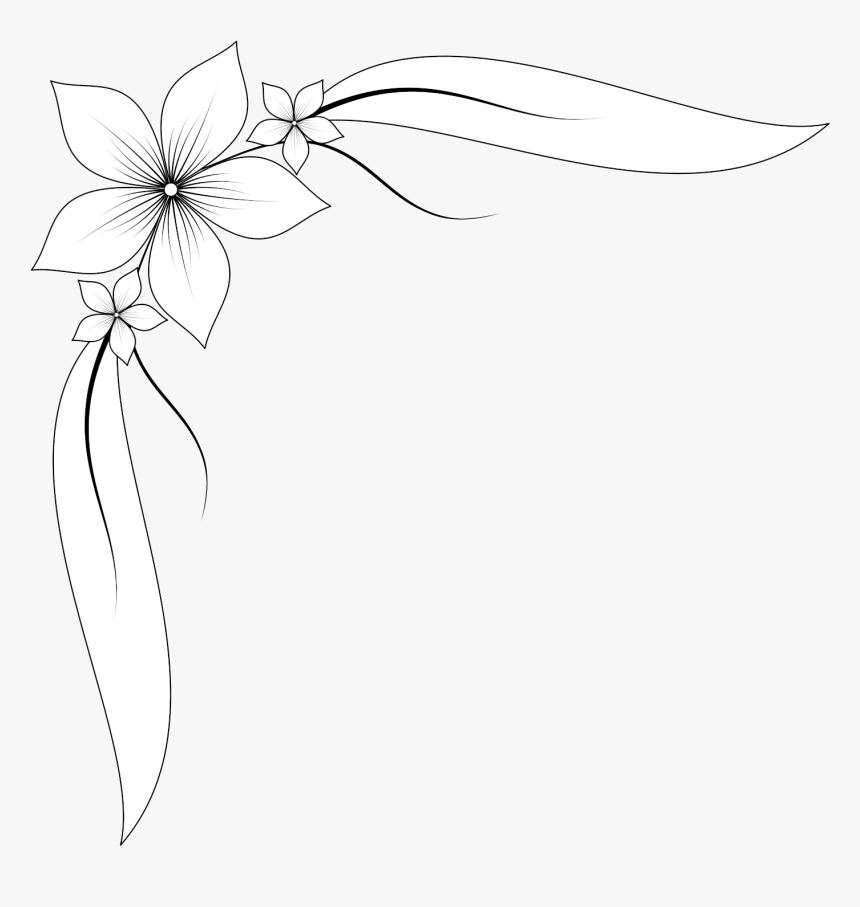 Floral Corner Ornament Png - Floral Design, Transparent Png ...