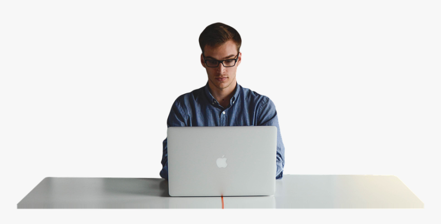 Guy On Computer Png, Transparent Png , Transparent Png Image - PNGitem