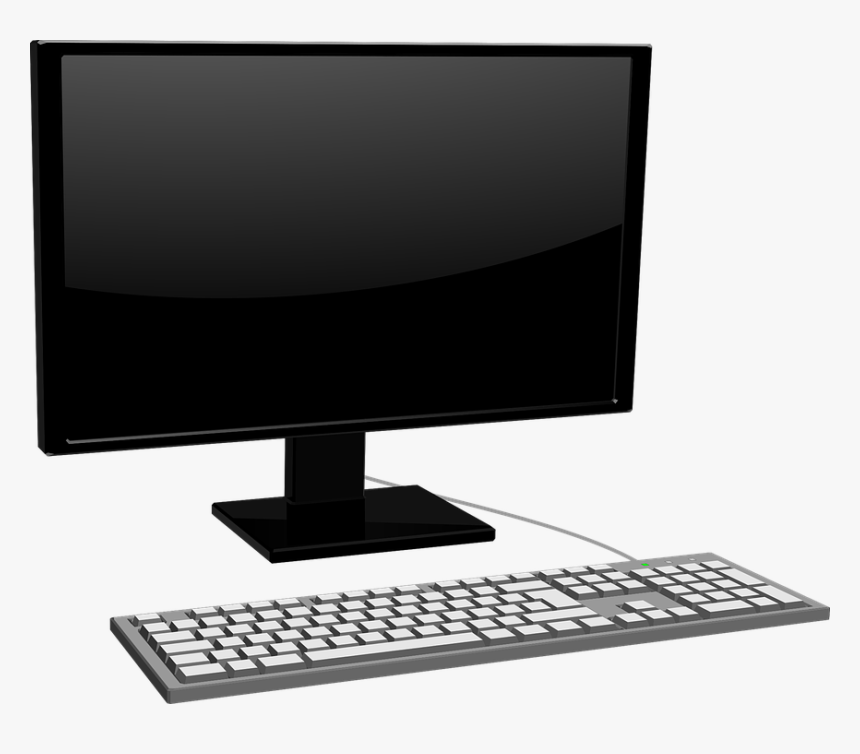 Computer Monitor And Keyboard Clipart, HD Png Download , Transparent ...