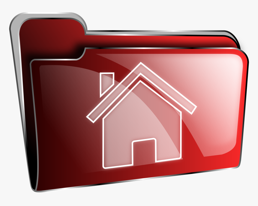 Folder Icon Red Home Clip Arts - Linux Home Folder Icon, HD Png ...
