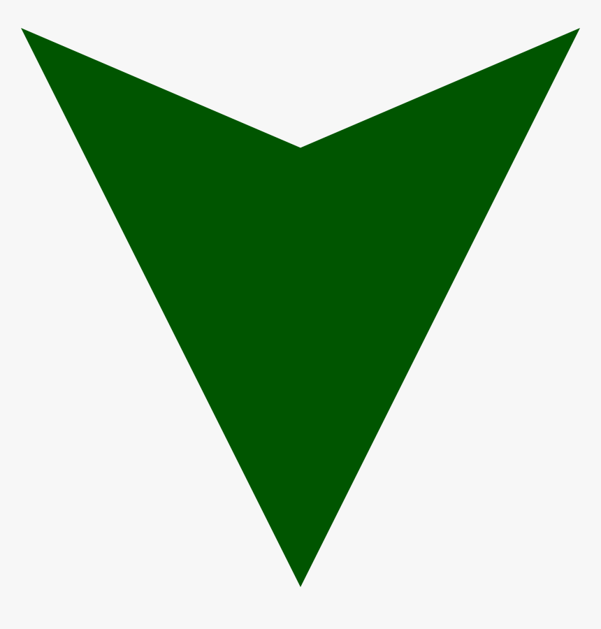 Dark Green Down Arrow - Green Arrow Down Transparent Background, HD Png ...