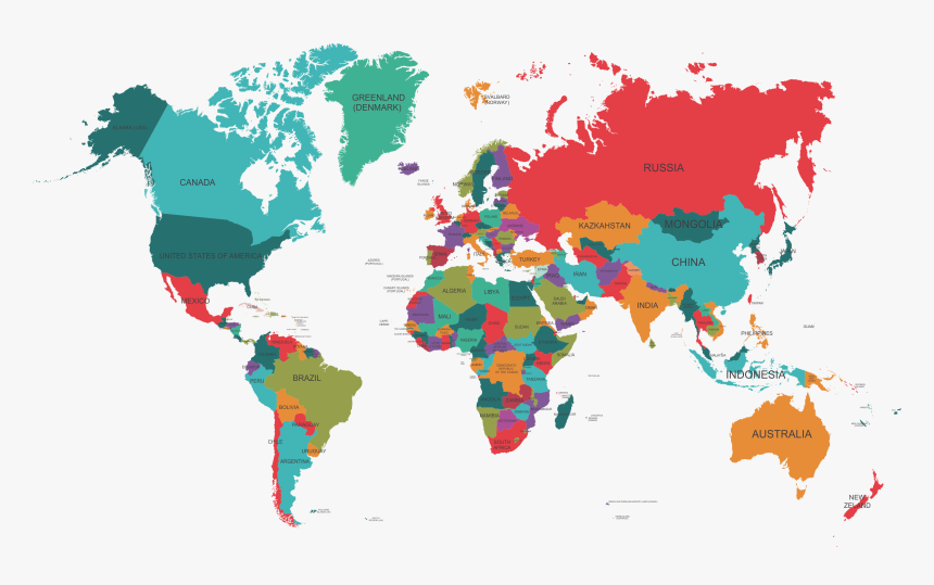 Colour Map Of The World, HD Png Download , Transparent Png Image - PNGitem